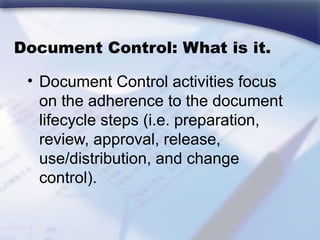 Document & Data Control | PPT