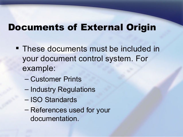 Document & Data Control