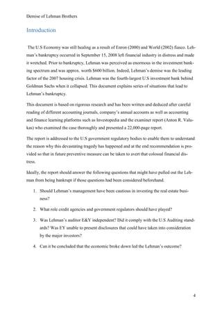 Demise of Lehman Brothers | PDF