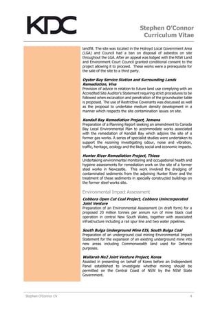 Stephen O'Connor - Curriculum Vitae - July 2016 | PDF