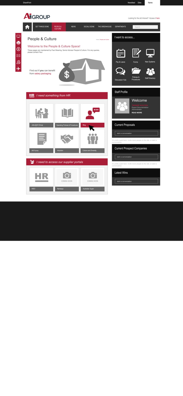 intranet wireframe-v5 | PDF