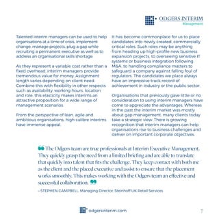 Odgers Interim Brochure | PDF | Resume Writing and Advice | Job Search