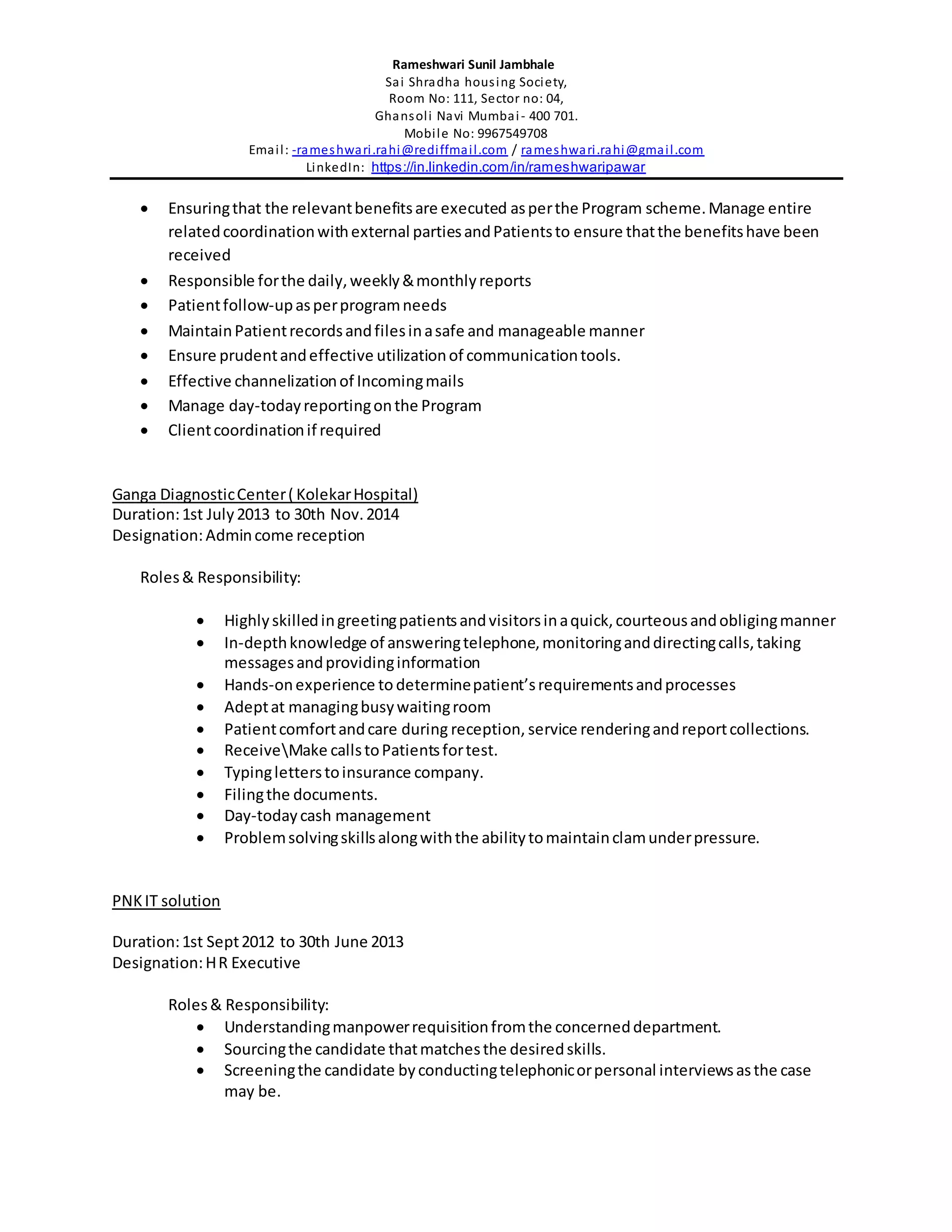 Rameshwari_SJ_CV_2016 | PDF