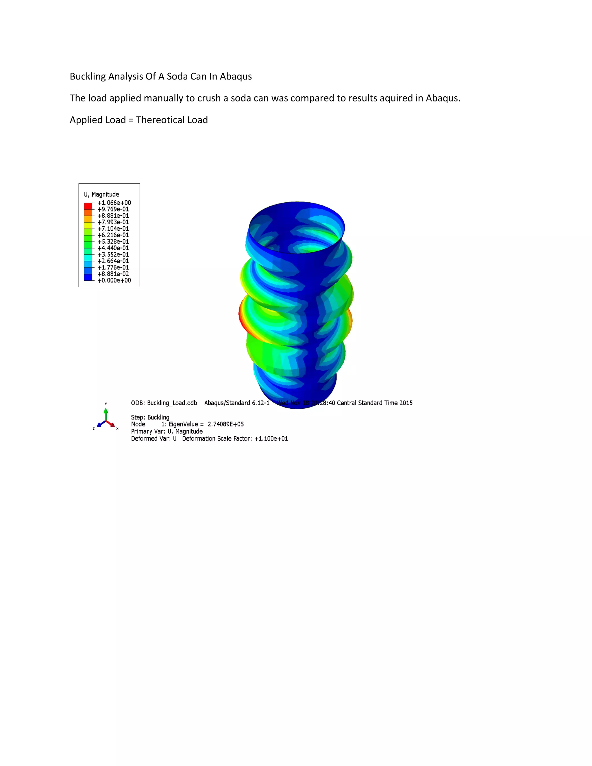 buckling analysis of a soda can in abaqus | PDF | Physics | Science