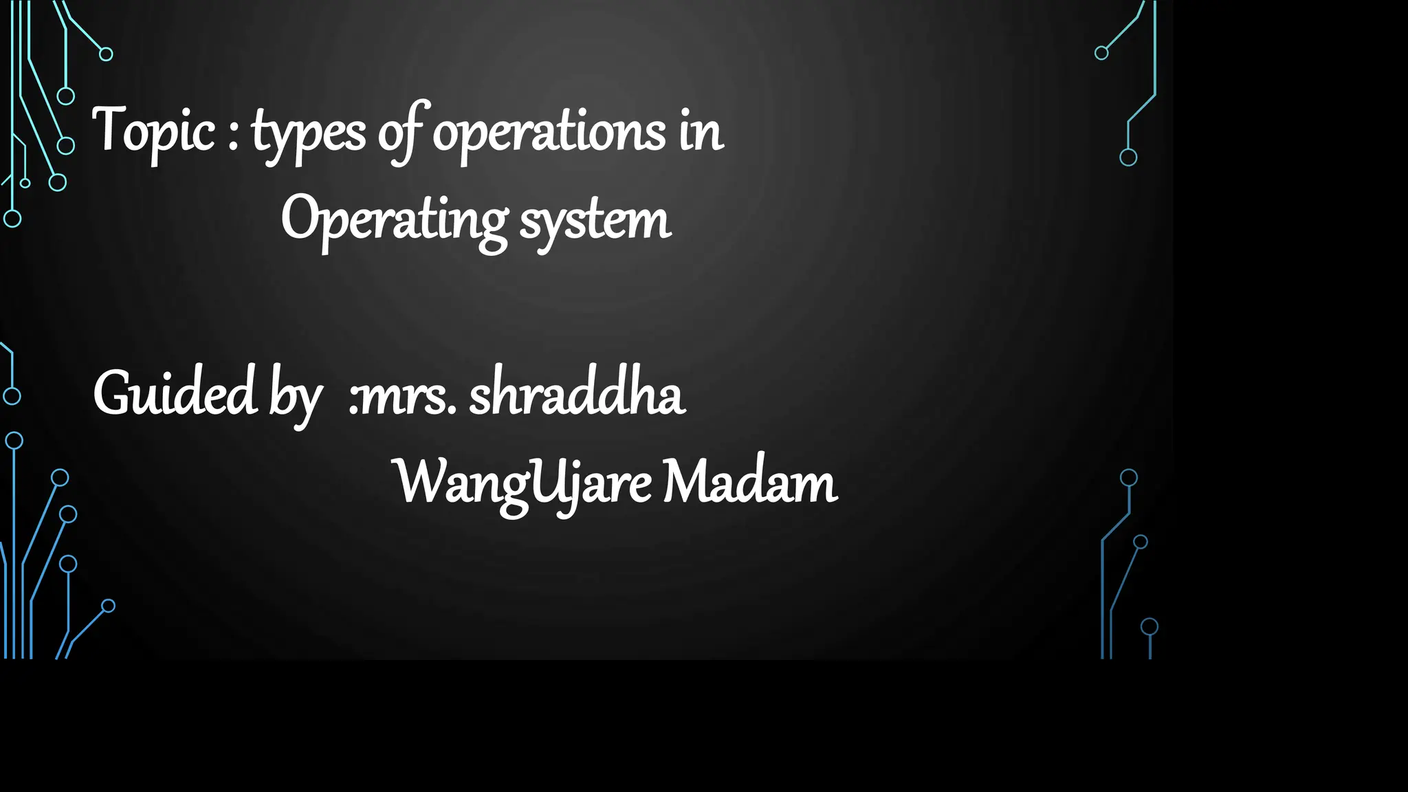 Types of the operations in operating system | PPTX