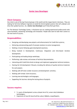 JD SENIOR JAVA | DOCX | Programming Languages | Computing