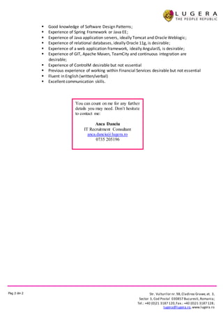 JD SENIOR JAVA | DOCX | Programming Languages | Computing