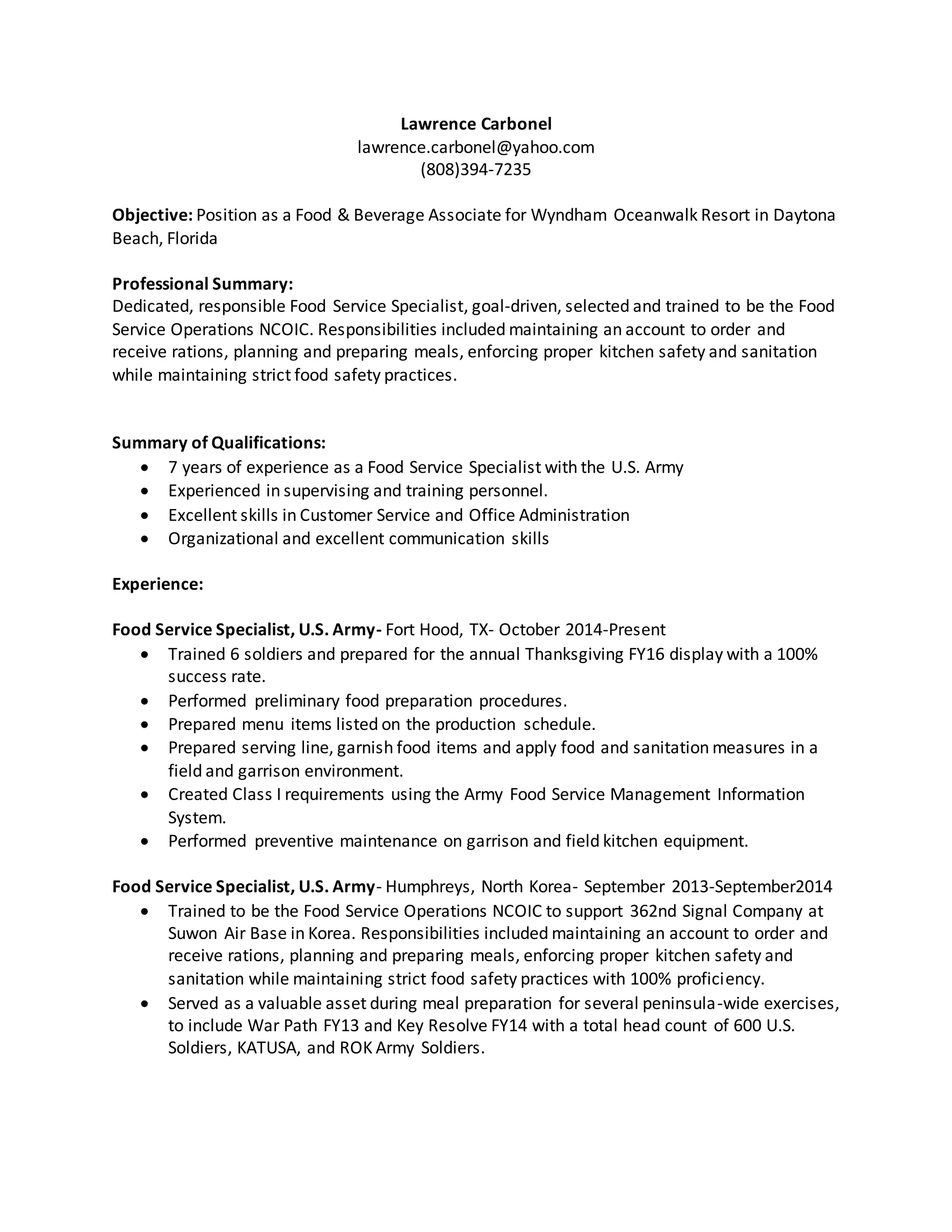 Lawrence Carbonel-resume with references | DOCX