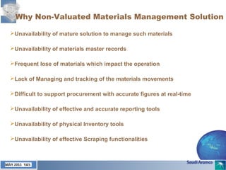 SCM Presentation-non valuated material | PPT
