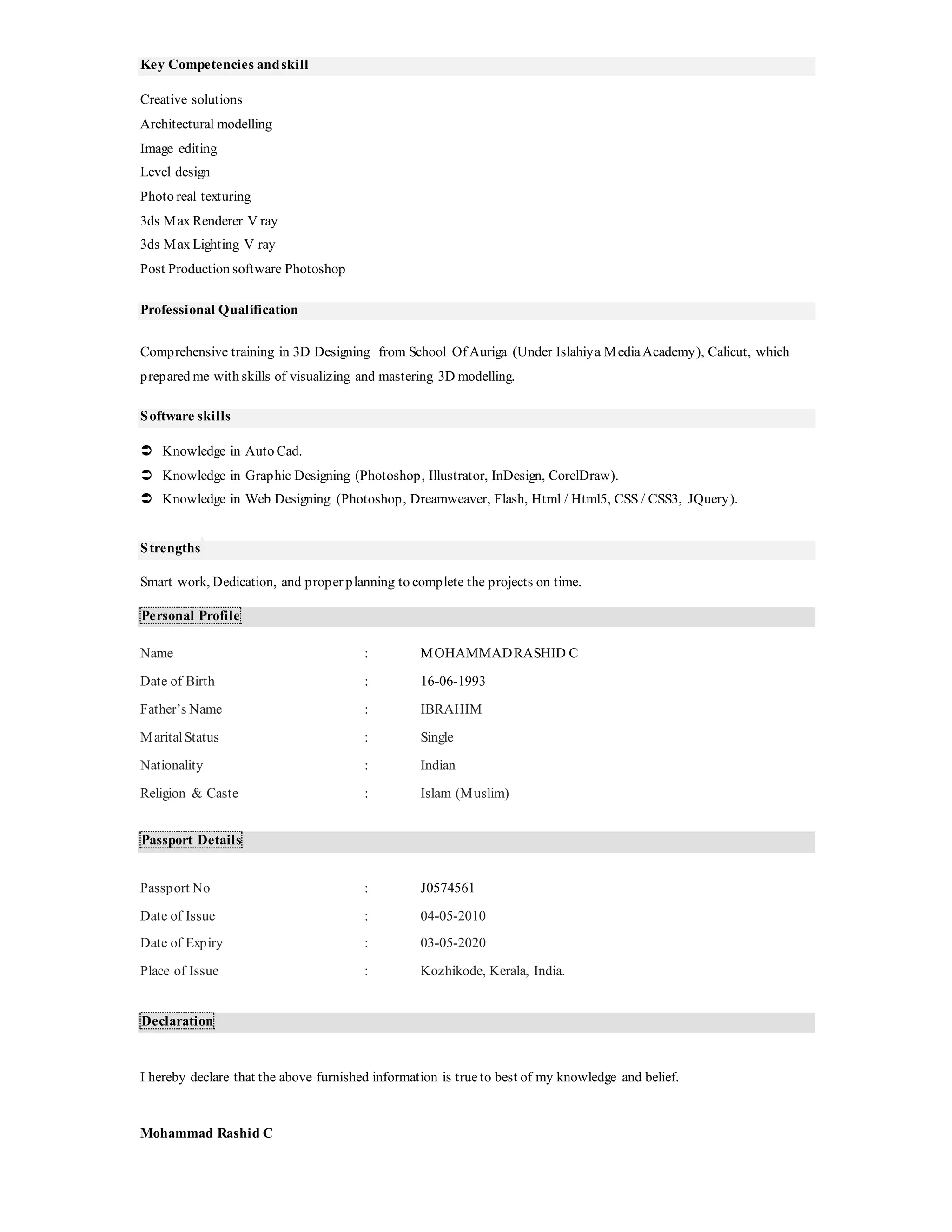 MOHAMMAD_RASHID_CV | PDF