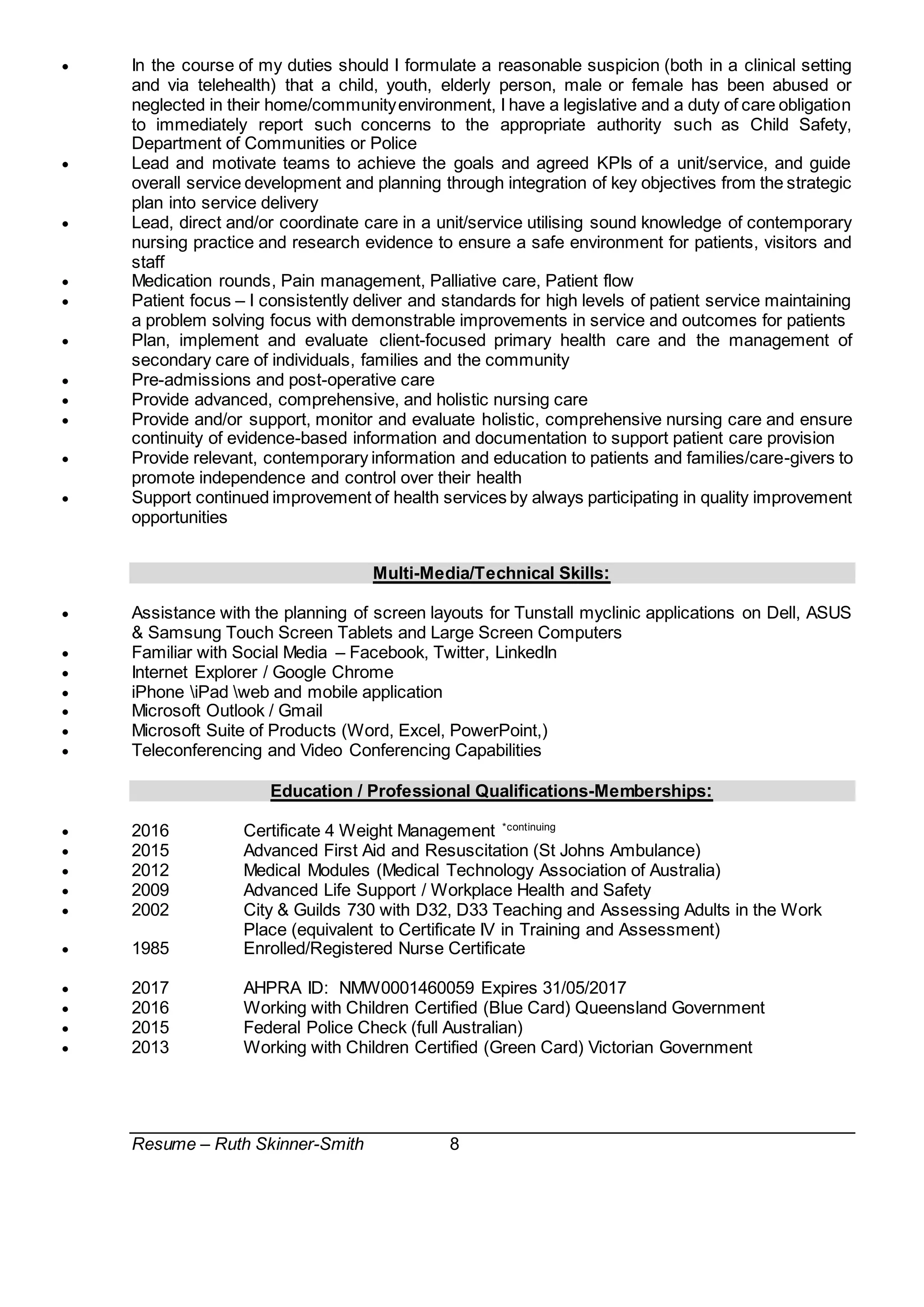 Ruth Skinner-Smith - Resume - July 2016 | DOCX