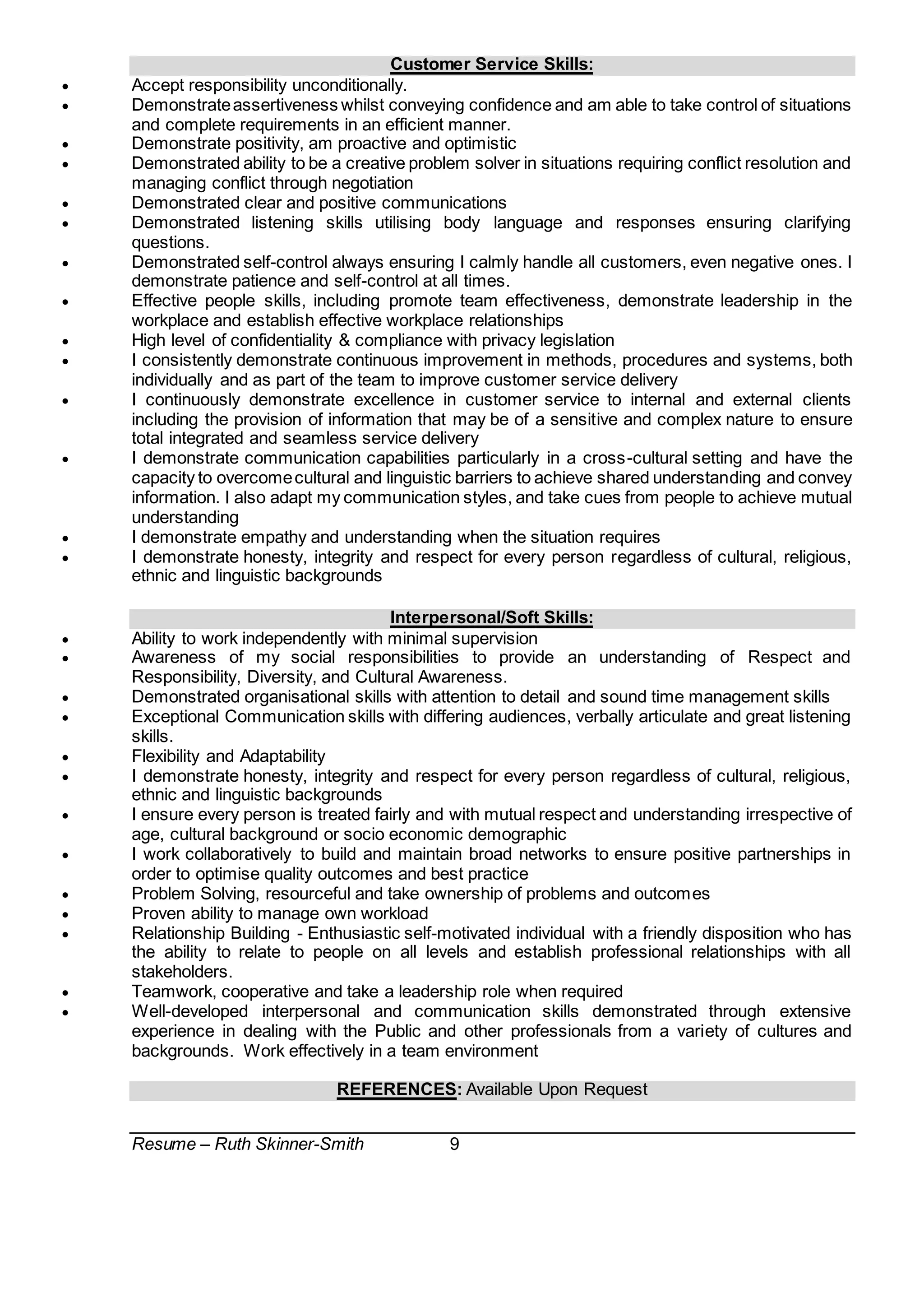 Ruth Skinner-Smith - Resume - July 2016 | DOCX