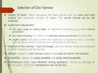 Secondary Tillage Equipments | PPT