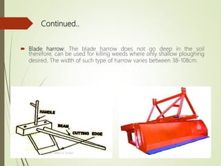 Secondary Tillage Equipments | PPT