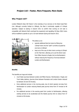 Project 110 Consultation Doc | PDF