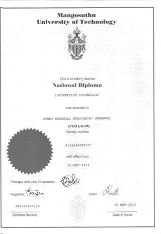 National Diploma Information Technology | PDF