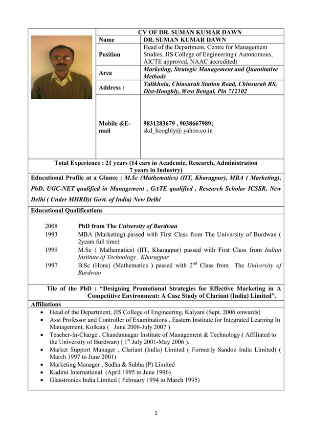 Suman Kr Dawn_CV | PDF