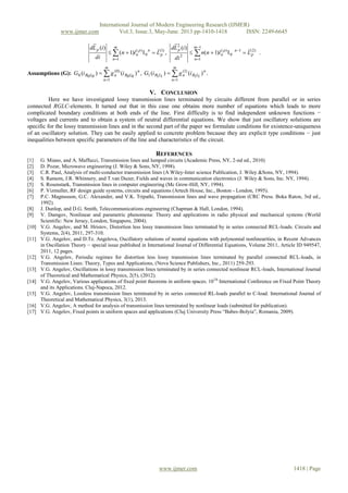 Lossy Transmission Lines Terminated by Parallel Connected RC-Loads and ...