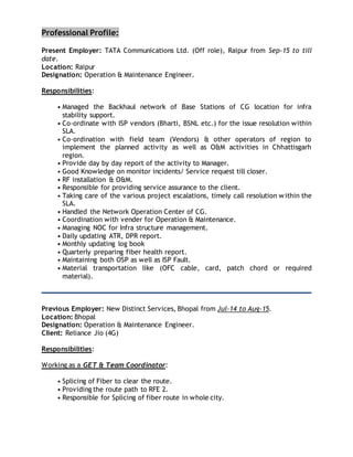 CV_Ravish Kumar Singh Tata | PDF