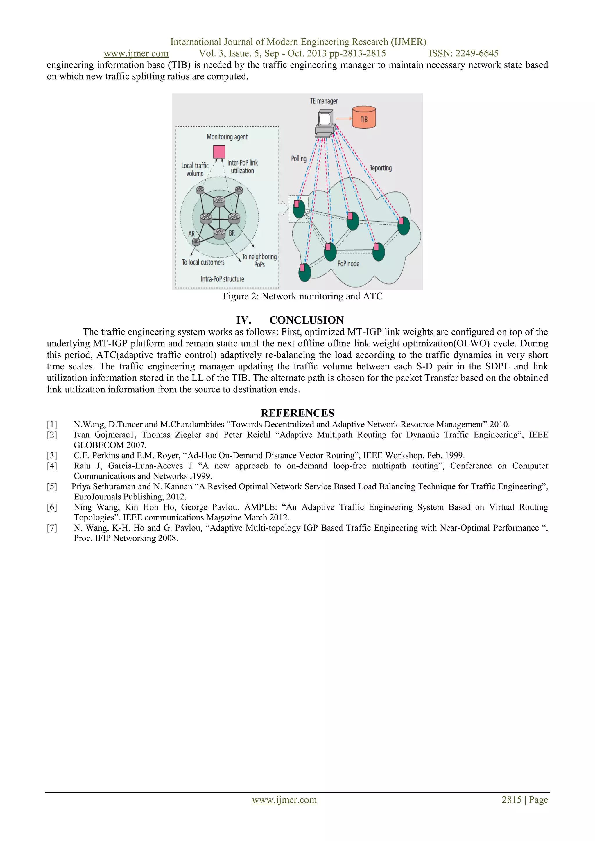 An Efficient System for Traffic Control in Networks Using Virtual Routing Topologies | PDF