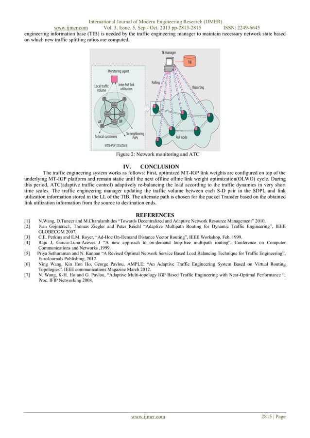 An Efficient System for Traffic Control in Networks Using Virtual Routing Topologies | PDF