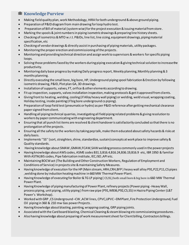 Piping Engineer CV -Sandip Karmakar | DOCX | Civil Engineering Industry ...