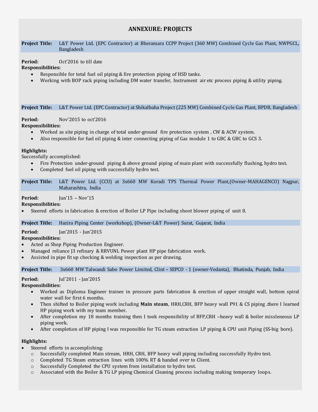 Piping Engineer CV -Sandip Karmakar | DOCX | Civil Engineering Industry ...