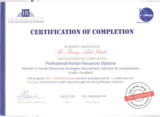 HR Certifcate | PPT