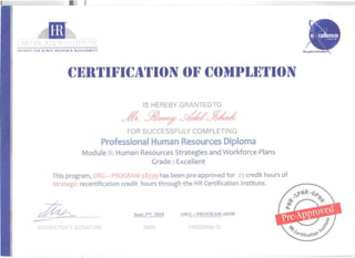 HR Certifcate | PDF