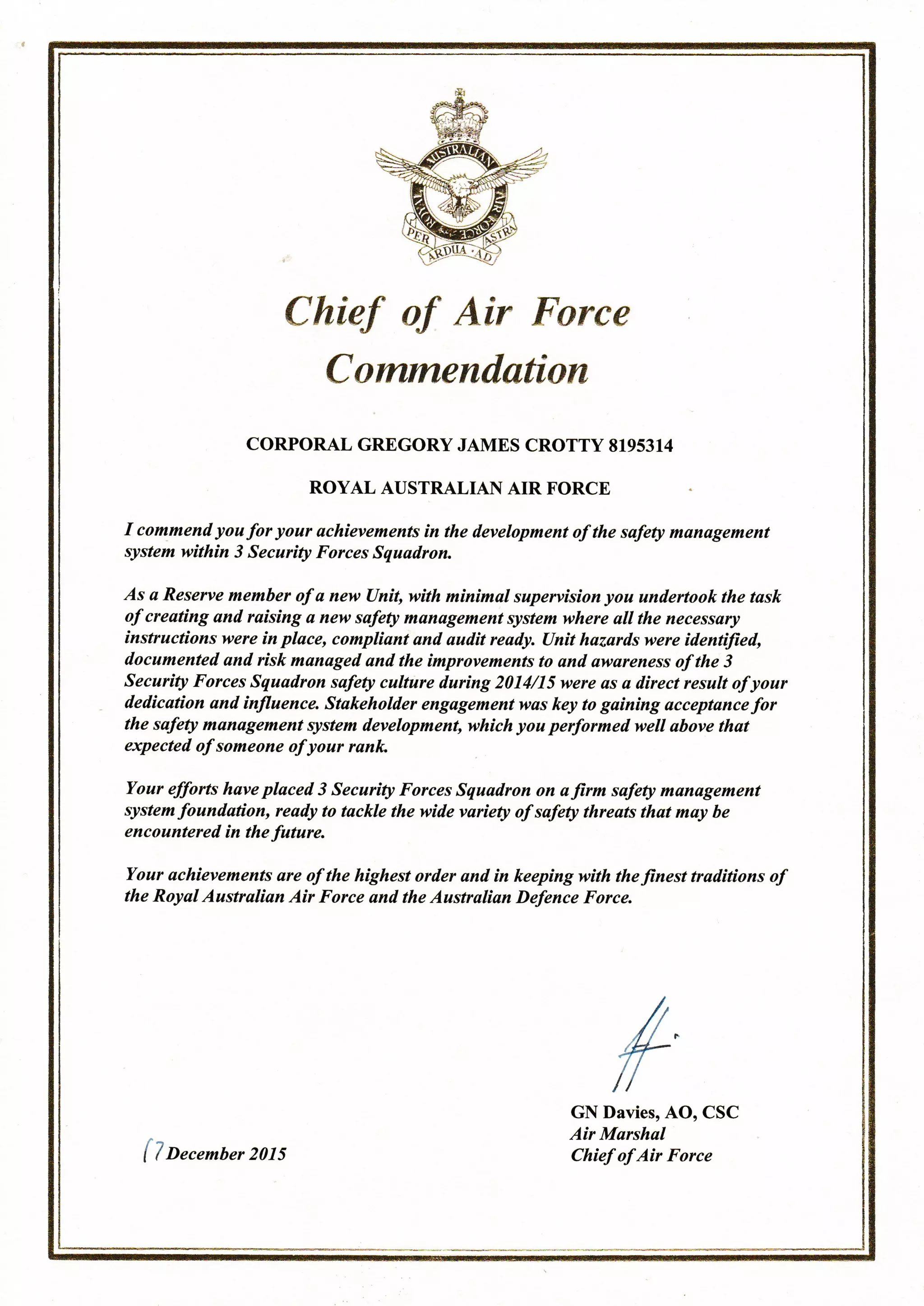 Commendation | PDF
