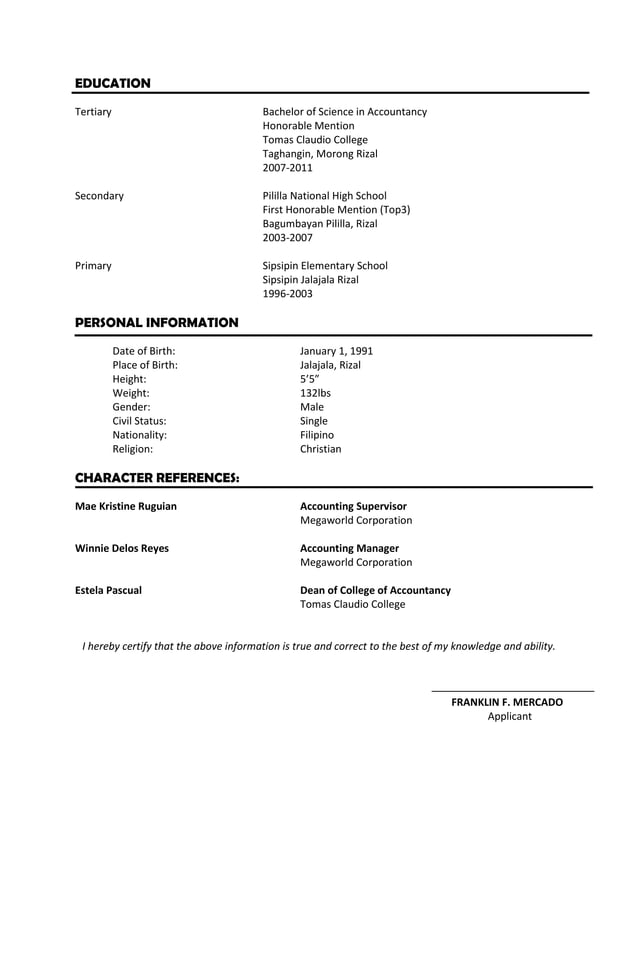 resume_FRANKLIN MERCADO | PDF