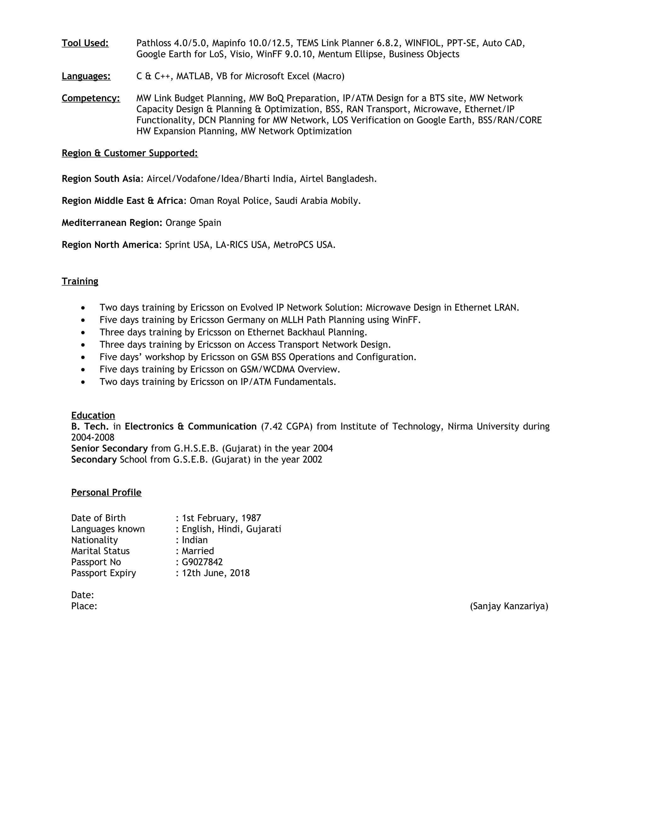 CV_Sanjay Kanzariya | DOC