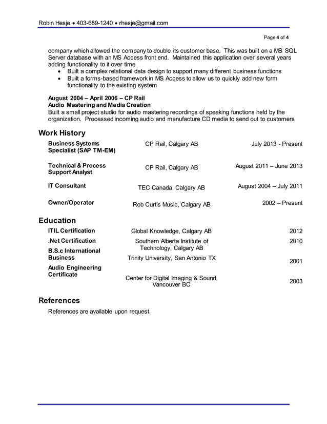 Robin Hesje - CV - Application Design | DOCX