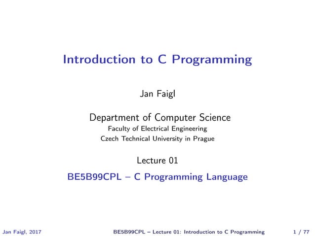 C program handouts | PDF