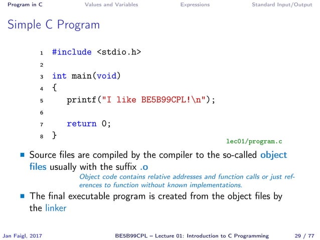 C program handouts | PDF