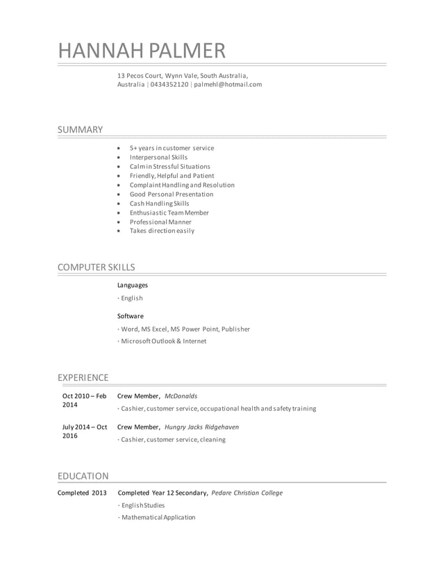 Hannah Palmer Resume | DOCX