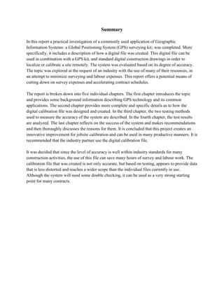 Investigating Geographic Information System Technologies A Global Positioning System Jobsite ...