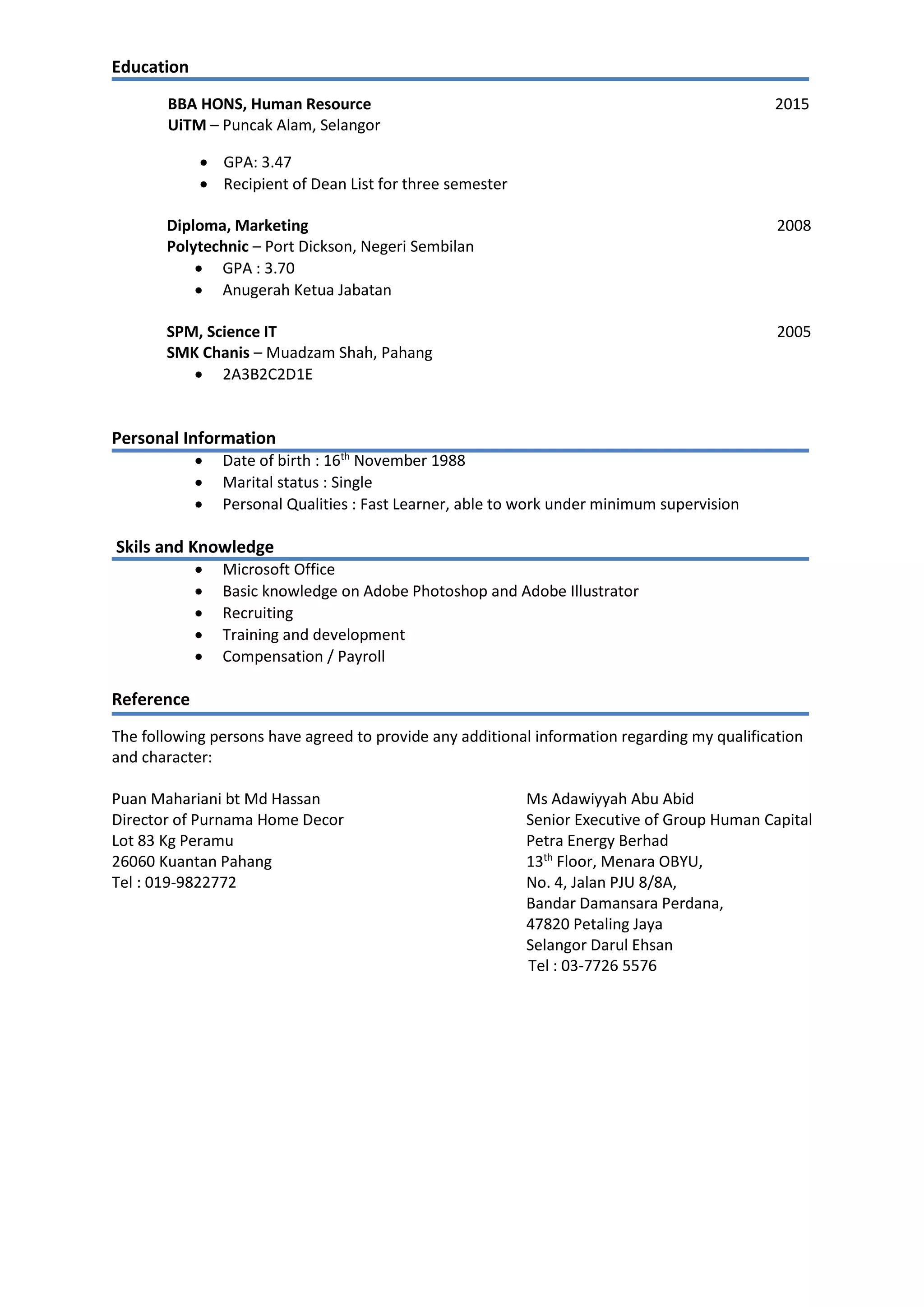 updated resume | PDF