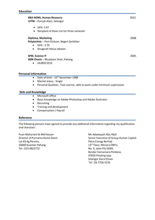 updated resume | PDF