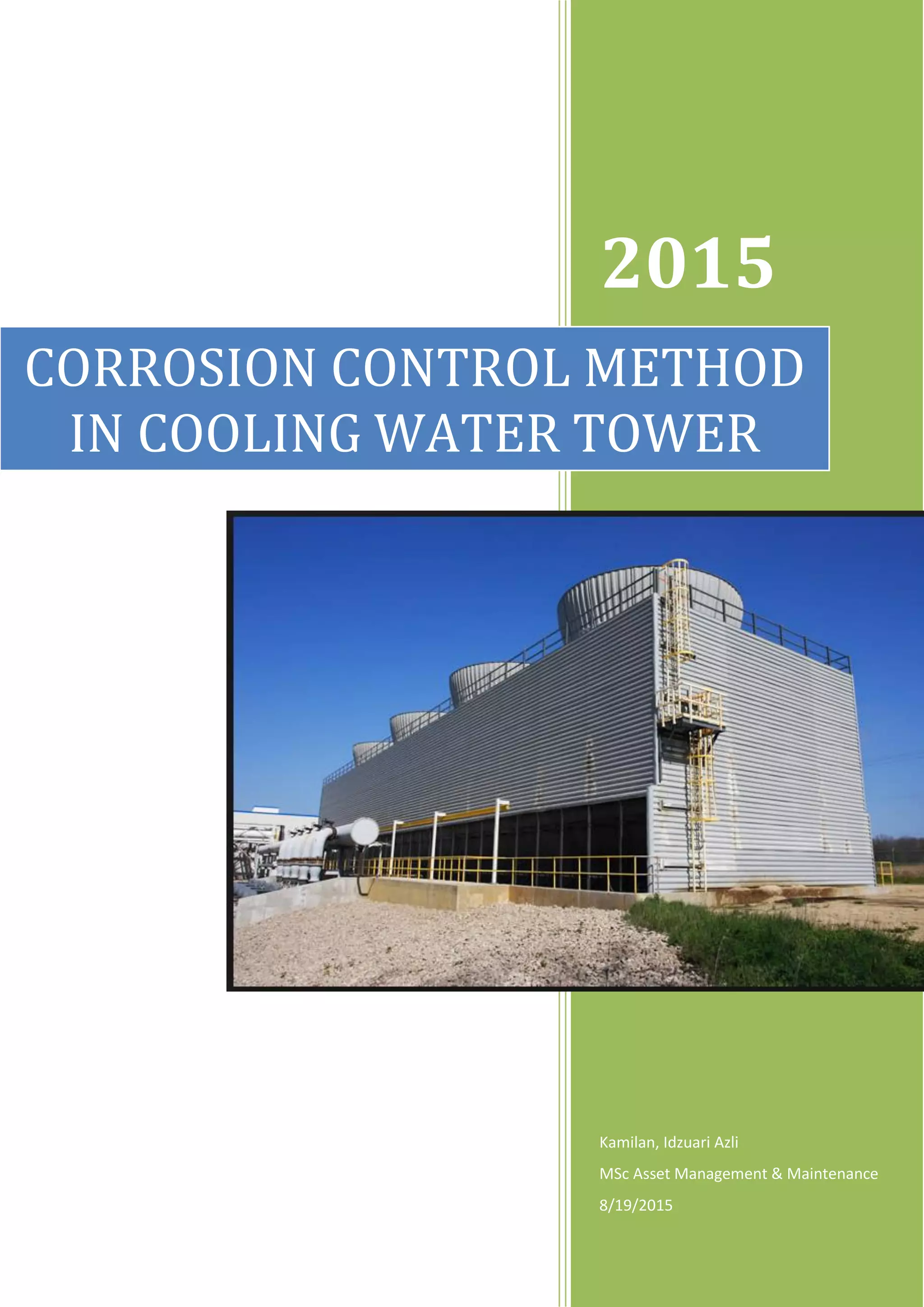 Project Paper Cooling Water Tower-G03178 Idzuari Azli | PDF