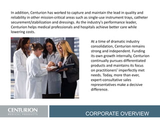 Centurion Corporate Overview_windows | PPTX | First Aid | Injuries