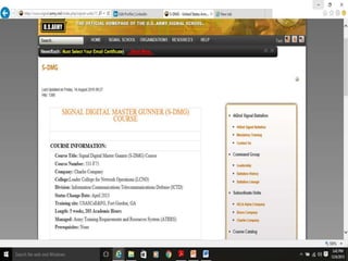 Signal Digital Master Gunner course overview | PPT