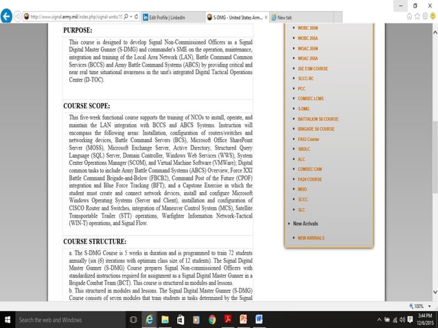 Signal Digital Master Gunner course overview | PPT