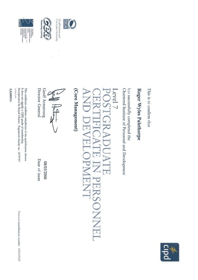 Certificate in Personnel and Development Level 7 | PDF