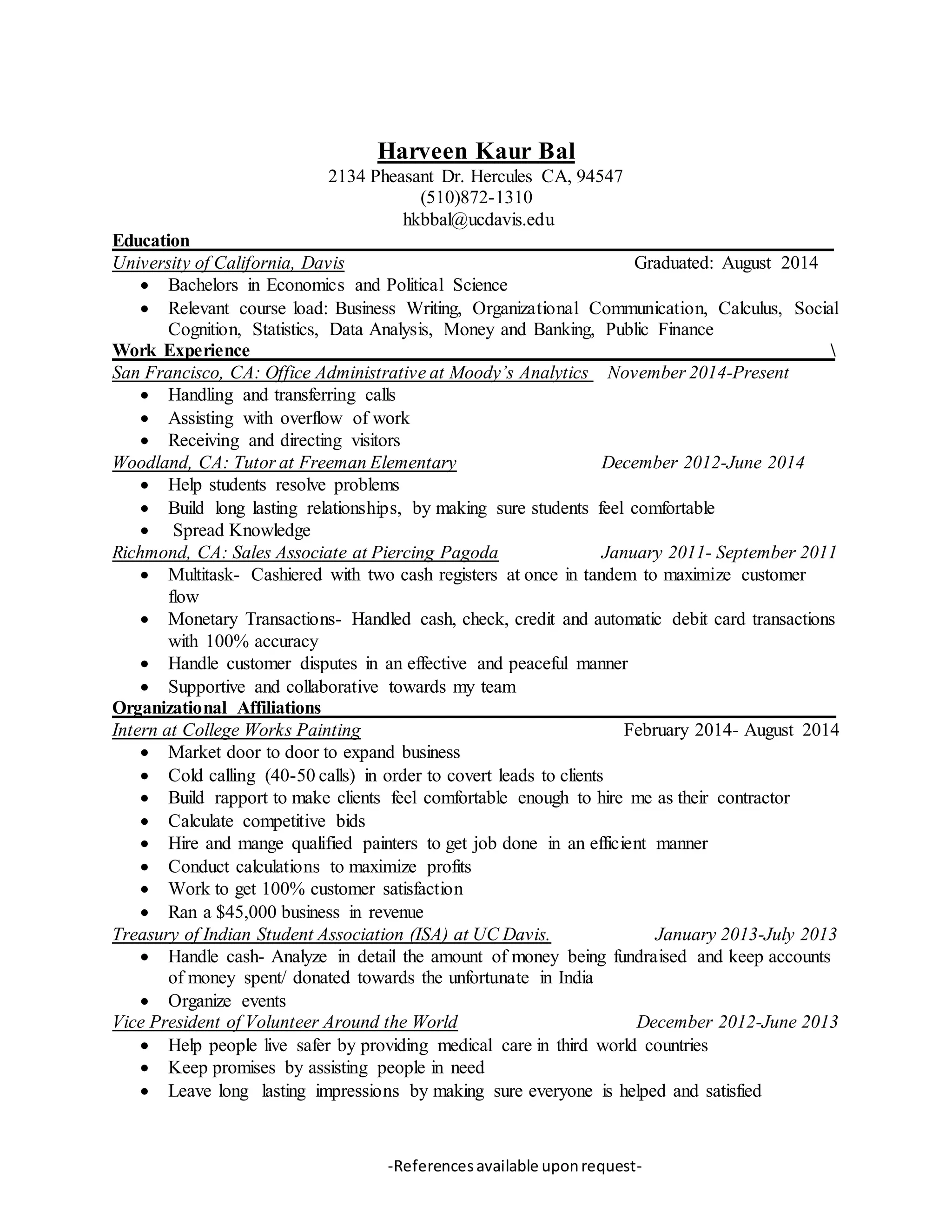 Heena Resume | DOCX