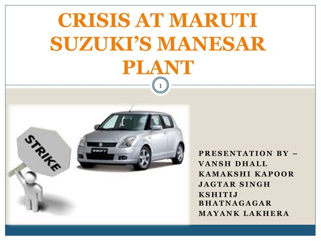 Maruti case_LAB_Group 4 final | PPTX | Automotive Industry | Industries