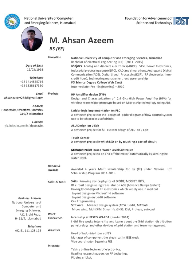 ahsan cv | DOCX