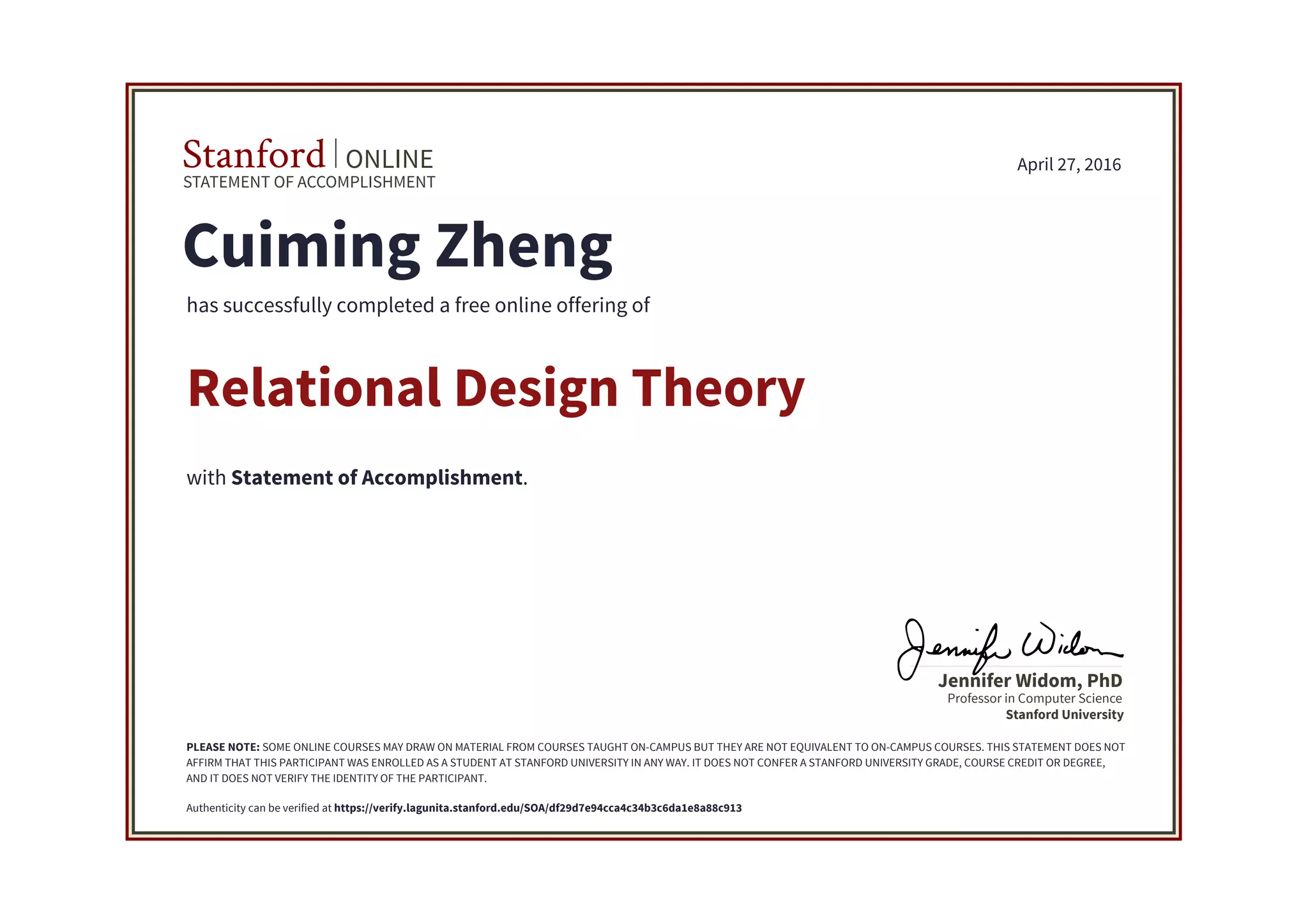 Statement for relational Design Theory | PPT
