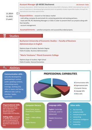 Dinca Vlad - CV 2016 | PDF
