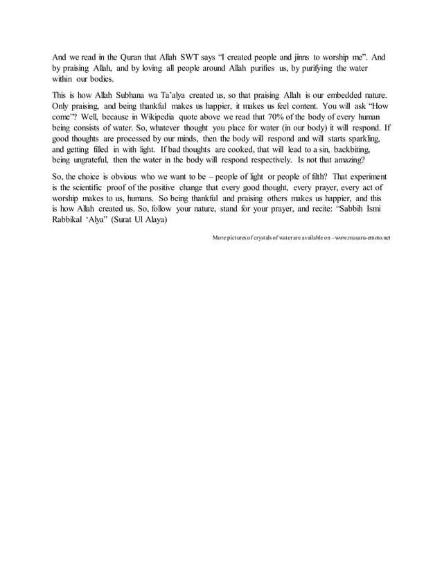 Allah's Miracles - Water | DOCX